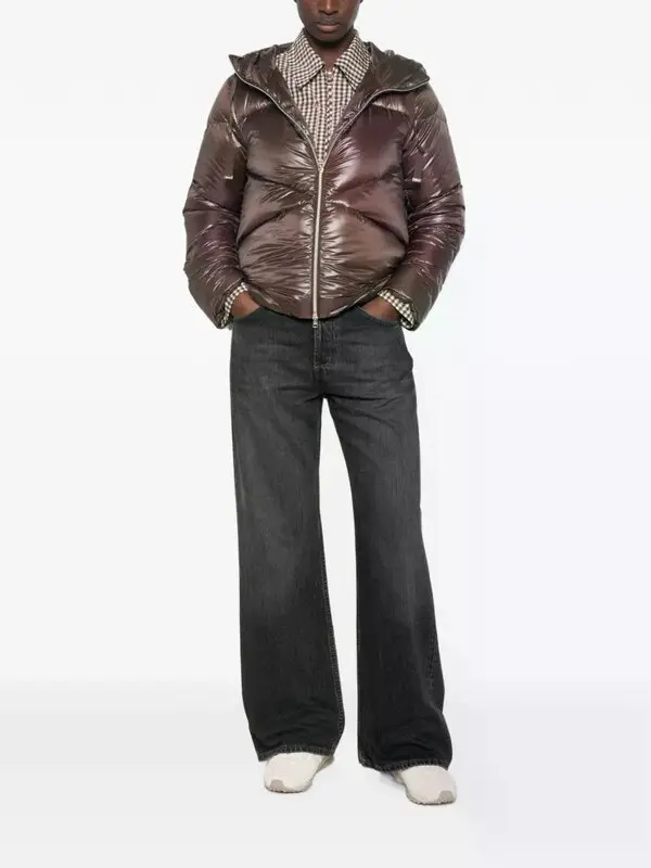 Herno Quilted Hooded Jacket - Brown