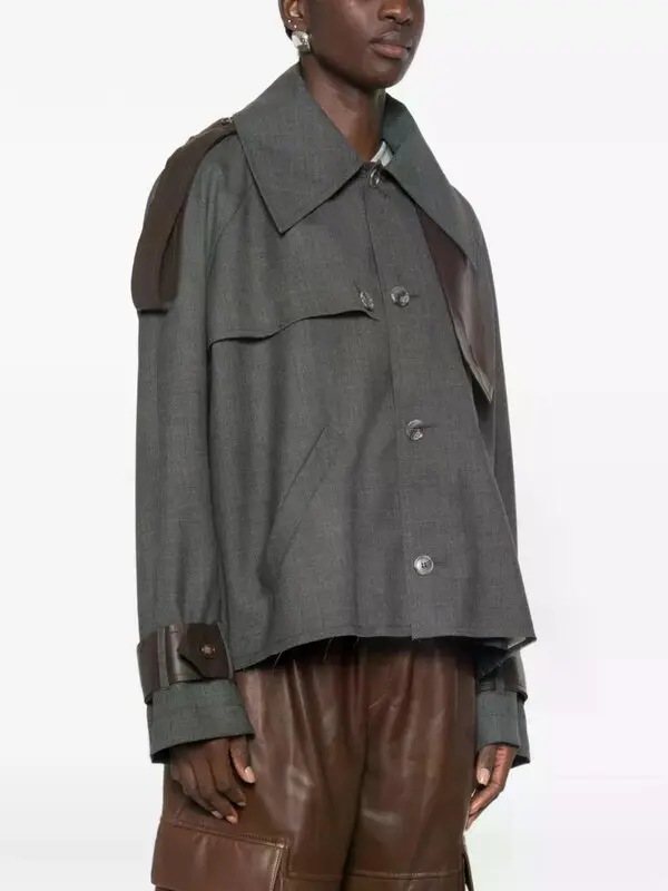 SONIA CARRASCO Contrast-panel Button-up Coat