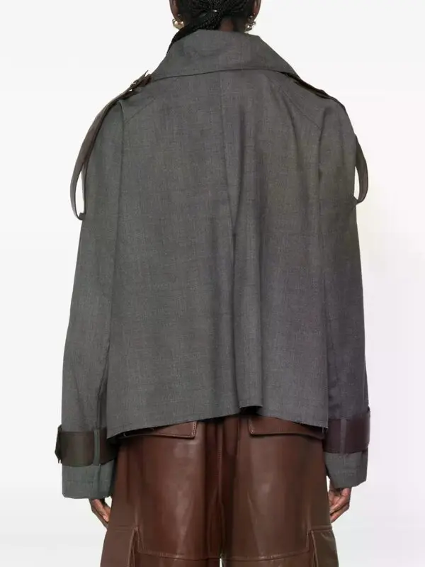 SONIA CARRASCO Contrast-panel Button-up Coat