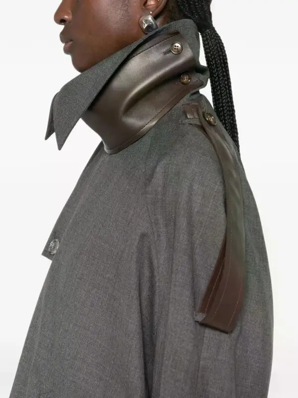 SONIA CARRASCO Contrast-panel Button-up Coat