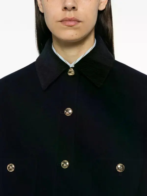 Maje Button-up Wool-blend Jacket