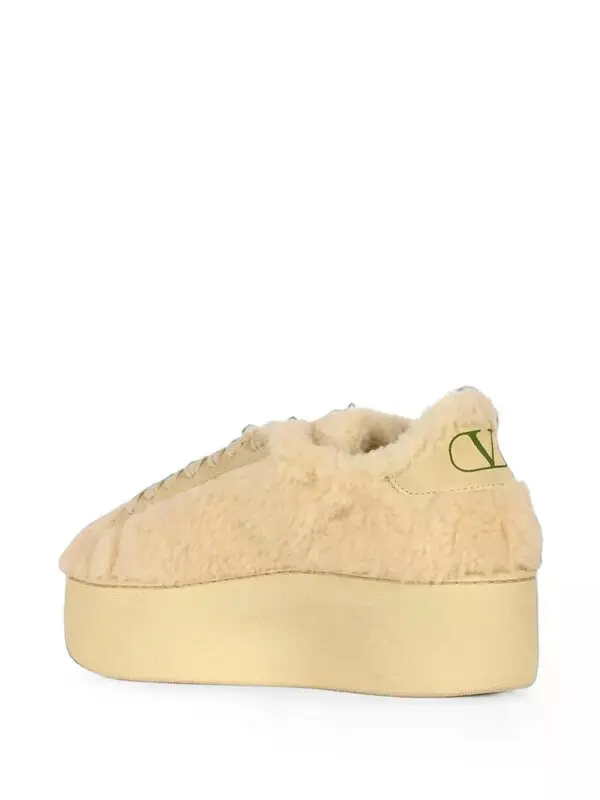 Valentino Garavani Shearling Platform Sneakers