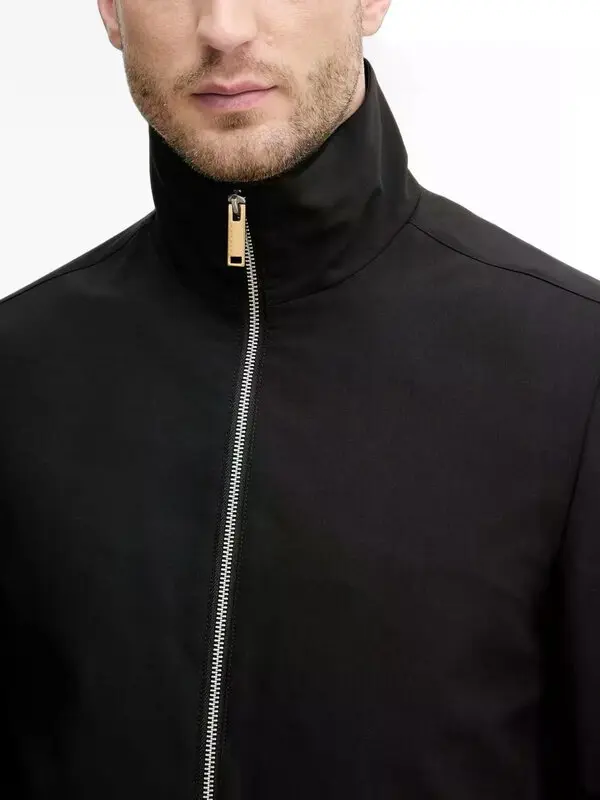 Sisley Zip-up Logo-patch Jacket