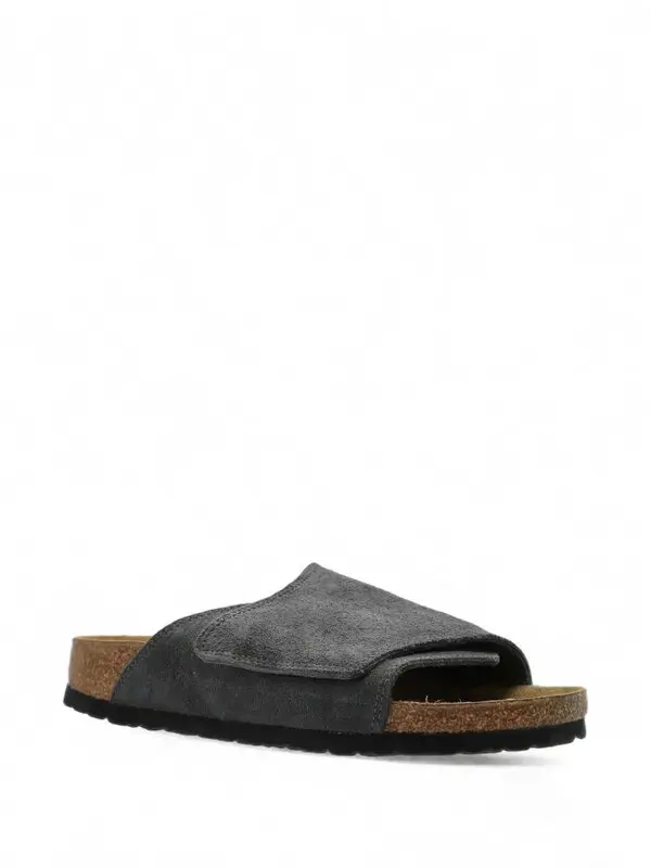 BIRKENSTOCK Solana Suede Leather Sandals - Grey