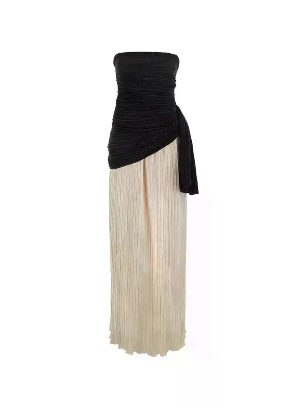 Simkhai Laia Pleated Strapless Maxi Dress
