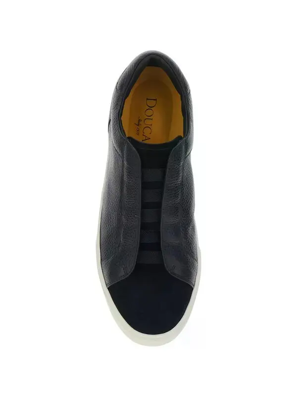 DOUCAL'S Spencer Grainy Slip-on Sneakers - Black