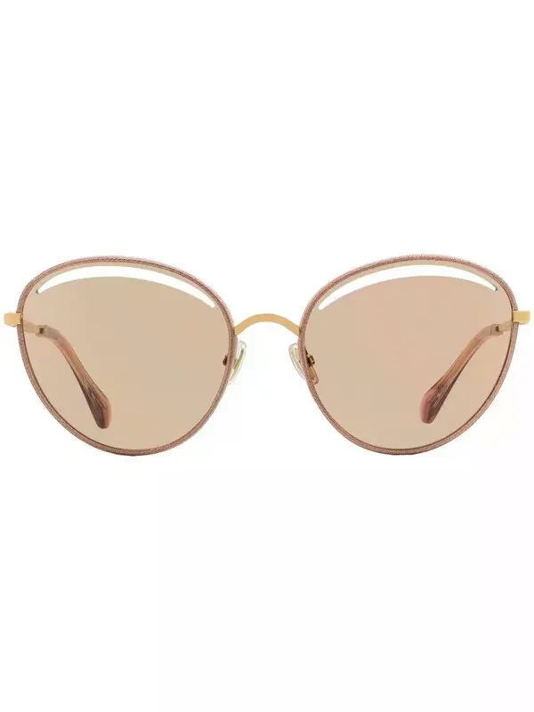 JIMMY CHOO Malya Cut-out Sunglasses - Neutrals