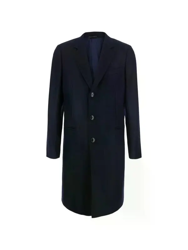 Giorgio Armani Diagonal-weave Single-breasted Coat