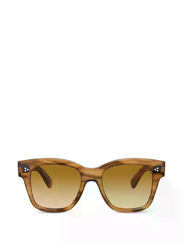 Oliver Spencer Melery Square-frame Sunglasses - Brown