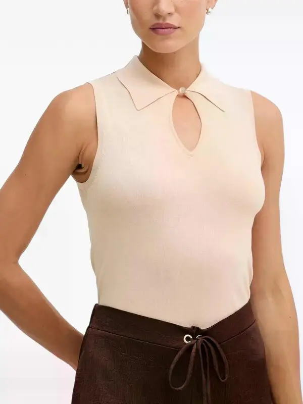 Sisley Cut-out Sleeveless Tank Top