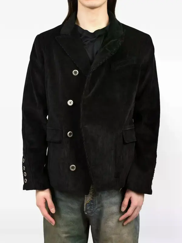NO/FAITH STUDIOS Asymmetric Corduroy-texture Blazer