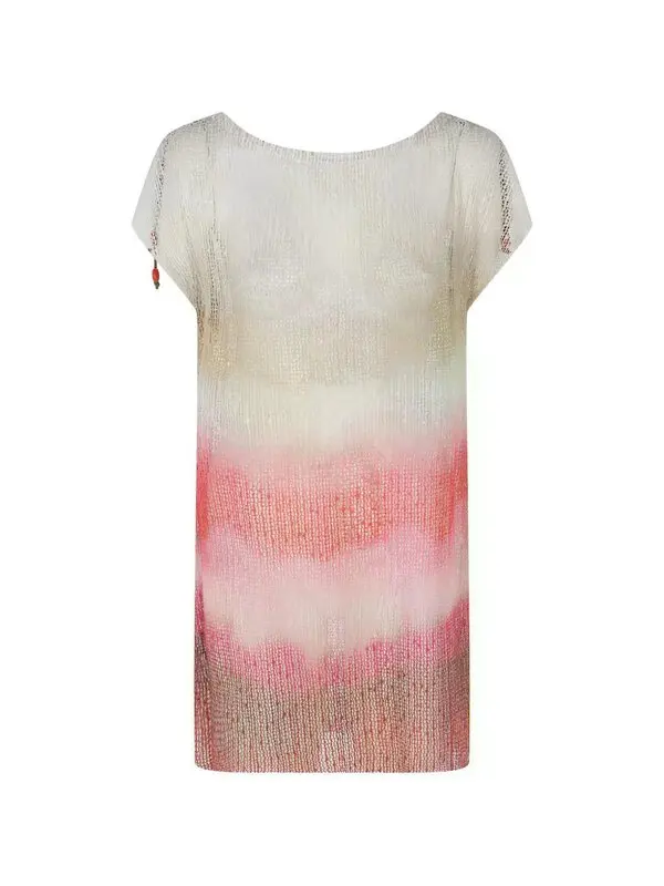 PIN-UP STARS Tie-dye Sequin-embellished Mini Beach Dress - Neutrals