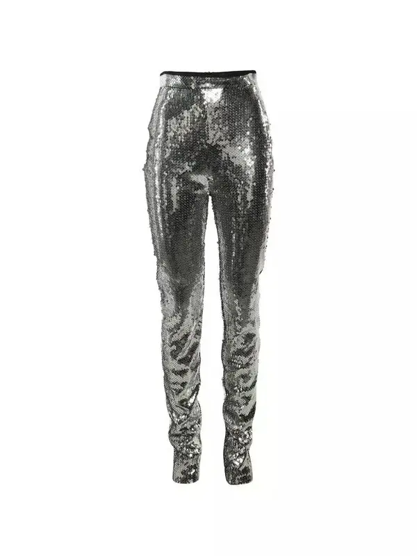 David Koma Sequinned Slim-fit Trousers