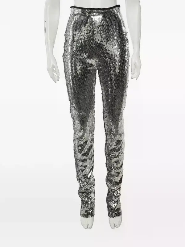 David Koma Sequinned Slim-fit Trousers