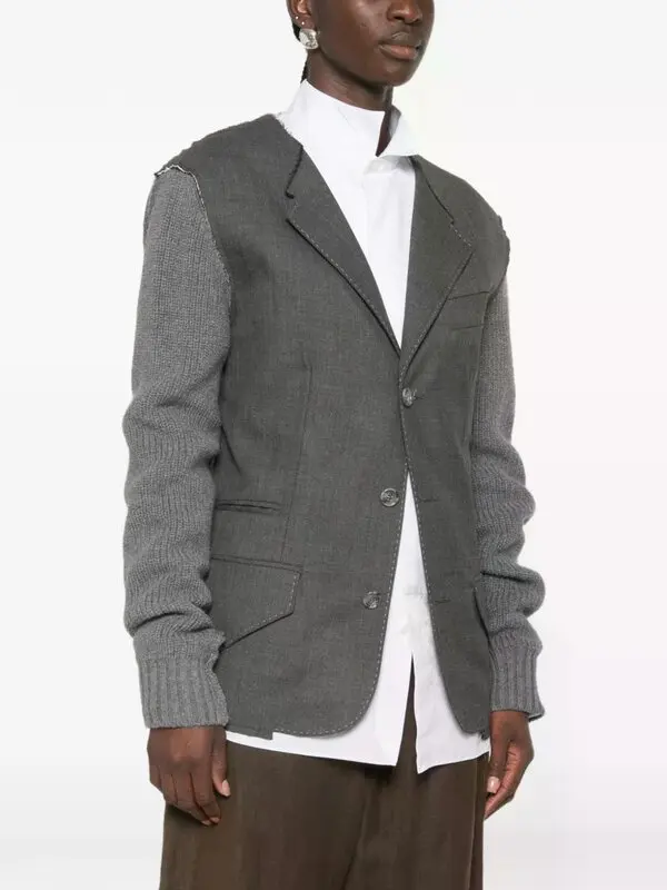 SONIA CARRASCO Panelled Raw-edge Blazer