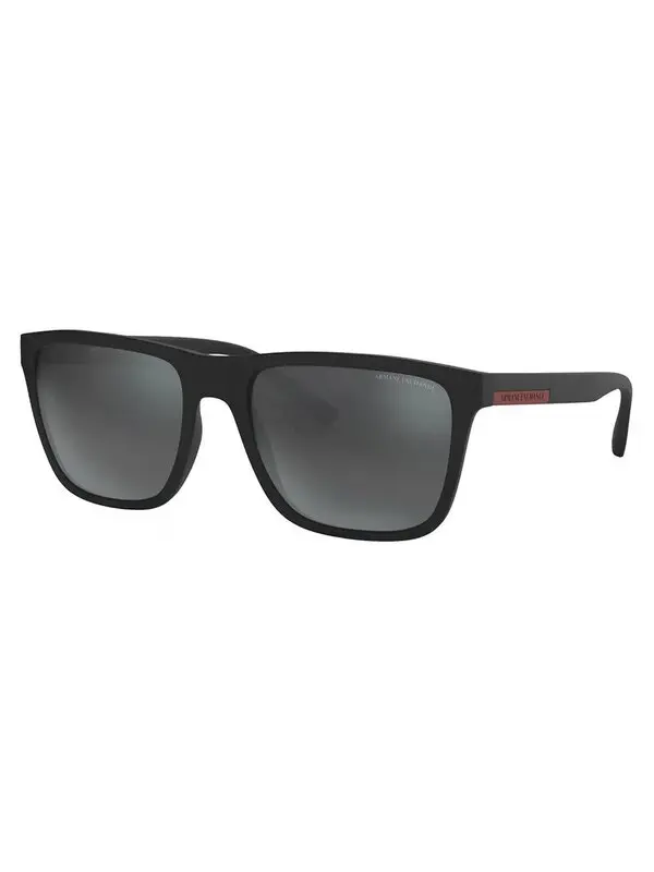 Armani Exchange Logo-engraved Sunglasses - Black