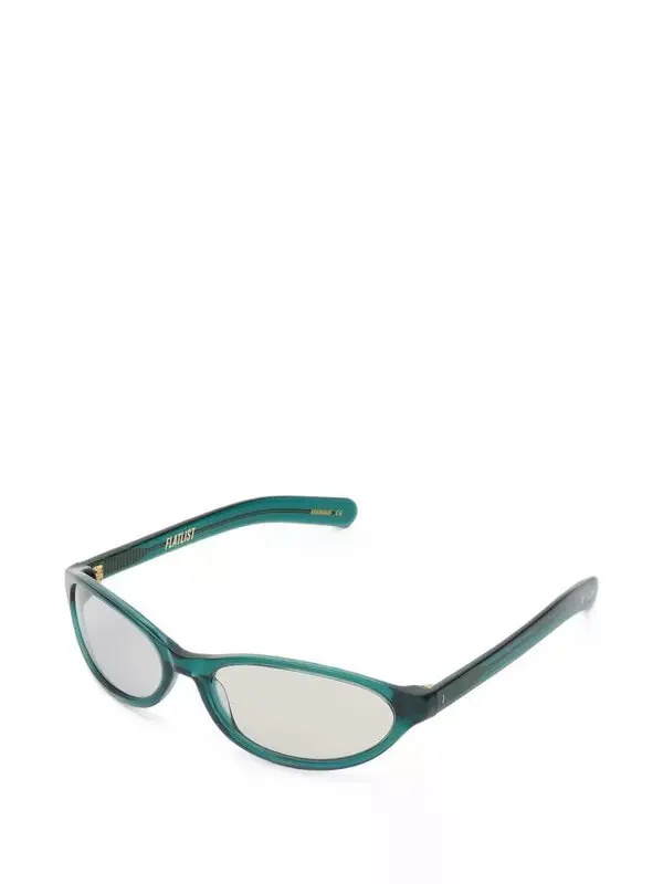FLATLIST Olympia Oval-frame Sunglasses - Green