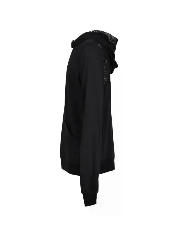 P.L.N. Mesh-panelled Cotton Hoodie