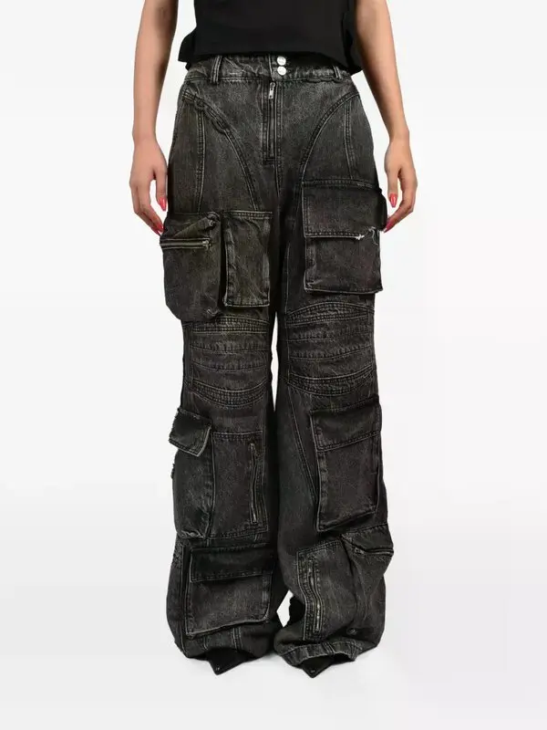 Natasha Zinko Multi-pocket Wide-leg Jeans