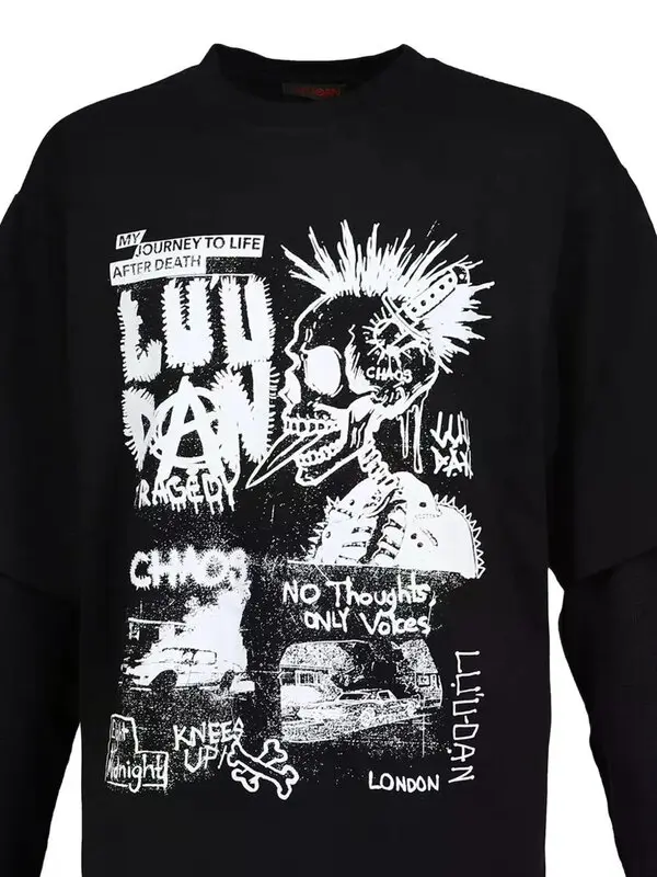 LỰU ĐẠN Layered-design Graphic-print T-shirt