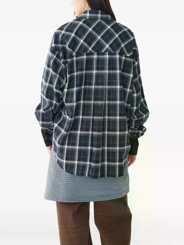STUDIO TOMBOY Check-pattern Convertible Shirt