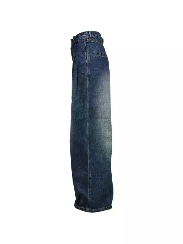 Natasha Zinko Pleated Wide-leg Jeans