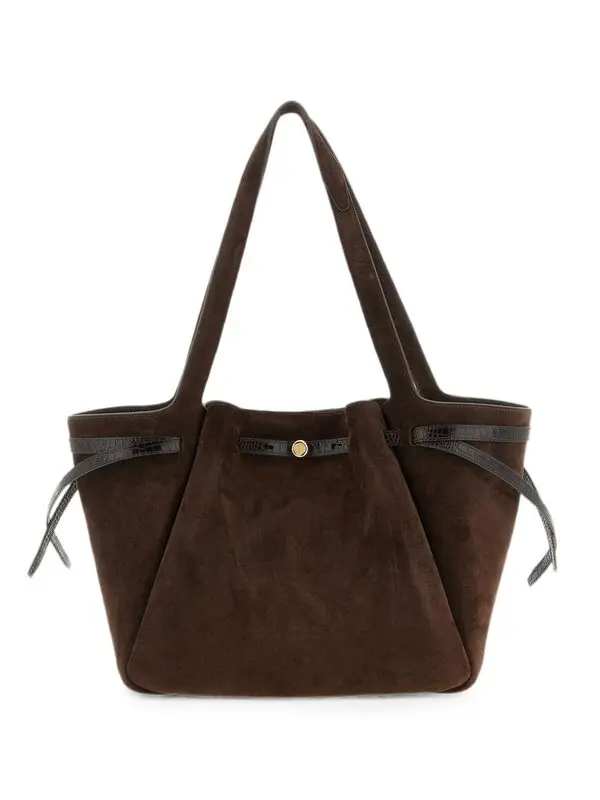 Tory Burch Romy Suede Leather Tote Bag