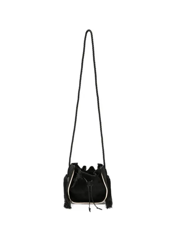 FORTE_FORTE My Pepita Leather Bucket Bag - Black