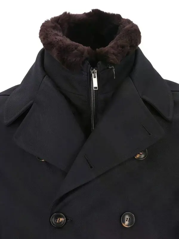 AL DUCA D’AOSTA 1902 Double-breasted Fur-collar Peacoat
