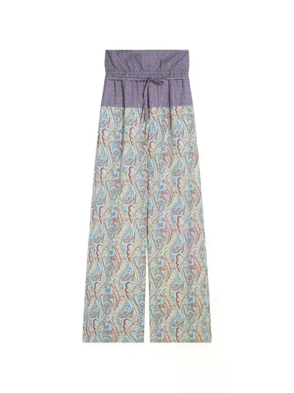Dries Van Noten Contrast-waist Jacquard Pants