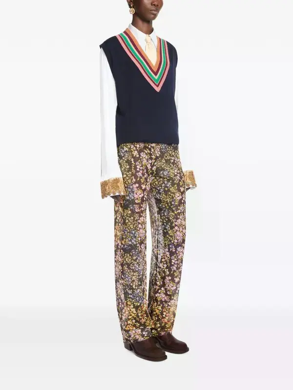 Dries Van Noten Elasticated Jacquard Pants