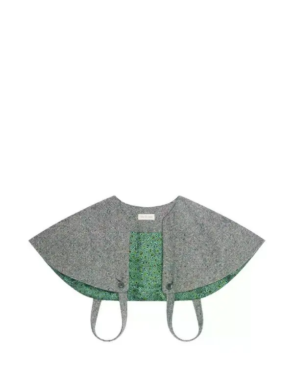 Dries Van Noten Wool Tweed Cape
