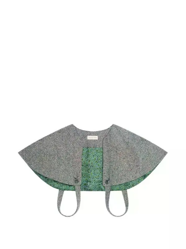 Dries Van Noten Wool Tweed Cape