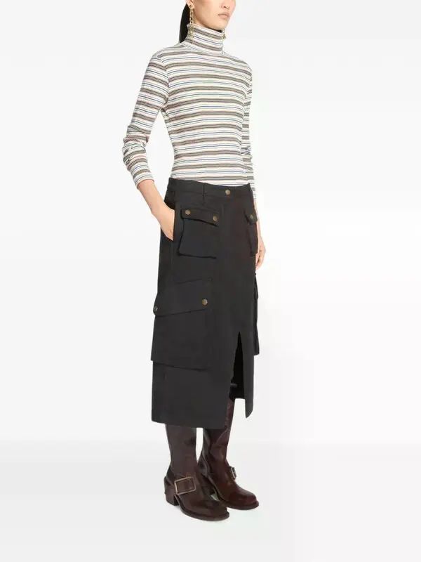 Dries Van Noten Ribbed Cotton Turtleneck T-shirt