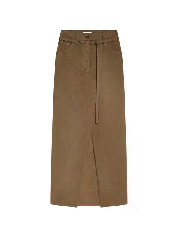 Dries Van Noten Long Overdyed Skirt
