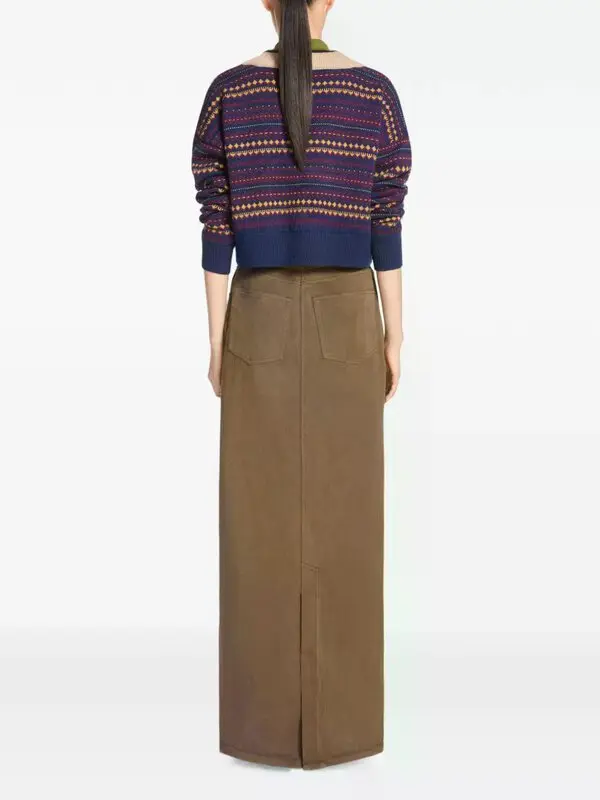 Dries Van Noten Long Overdyed Skirt