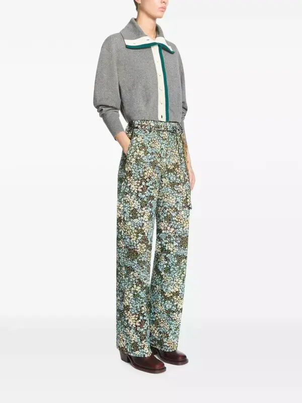 Dries Van Noten Flared Floral Trousers