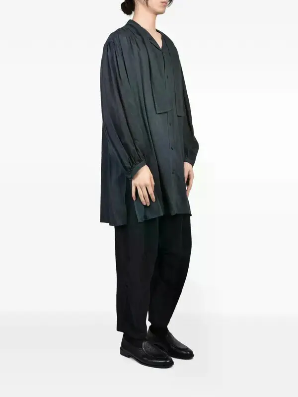 Yohji Yamamoto Washer-finish Gathered Shirt
