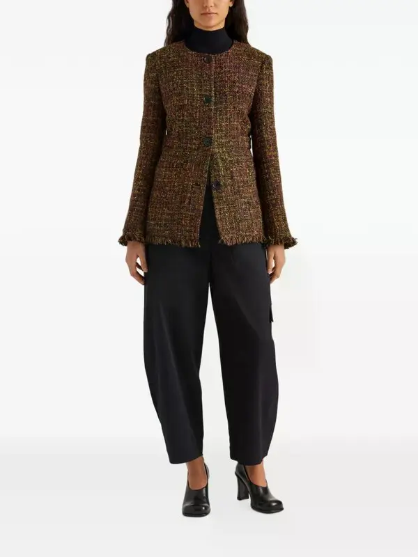Proenza Schouler White Label Aurelia Tweed Long-sleeve Jacket