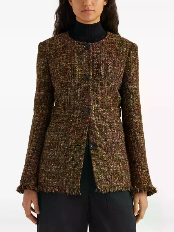 Proenza Schouler White Label Aurelia Tweed Long-sleeve Jacket