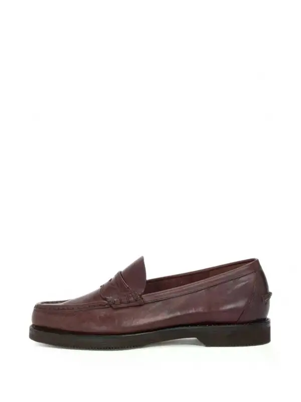 Visvim Penny-slot Leather Loafers - Red