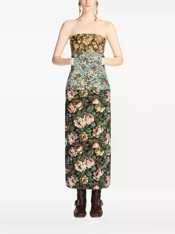 Dries Van Noten Floral Bustier Top