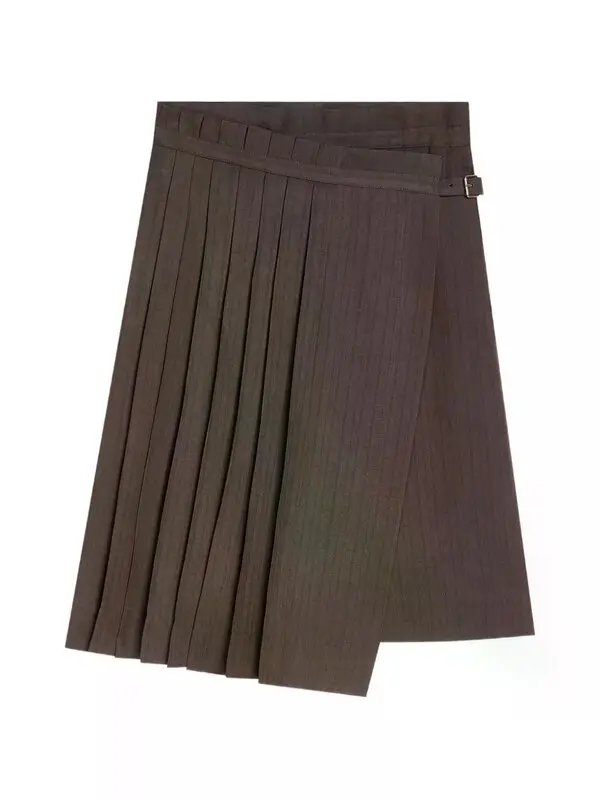 Dries Van Noten Pleated Viscose Skirt