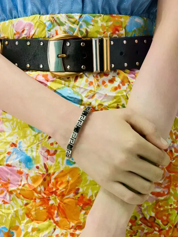 Versace Greca Crystal-embellished Bracelet