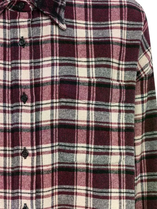 LANEUS Check-print Flannel Shirt