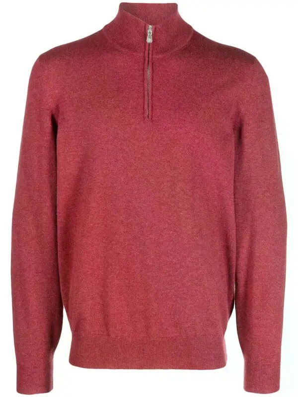 Brunello Cucinelli Cashmere Half-zip Jumper - Red