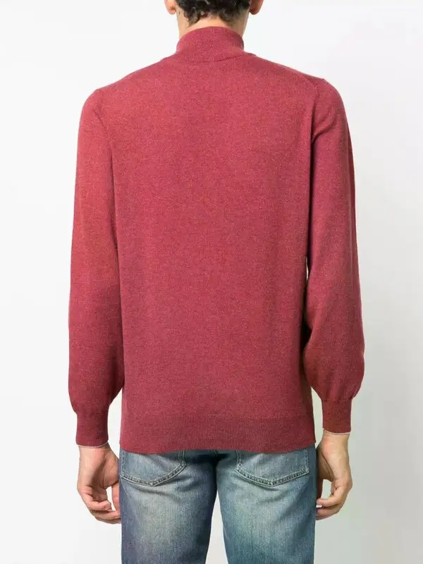 Brunello Cucinelli Cashmere Half-zip Jumper - Red