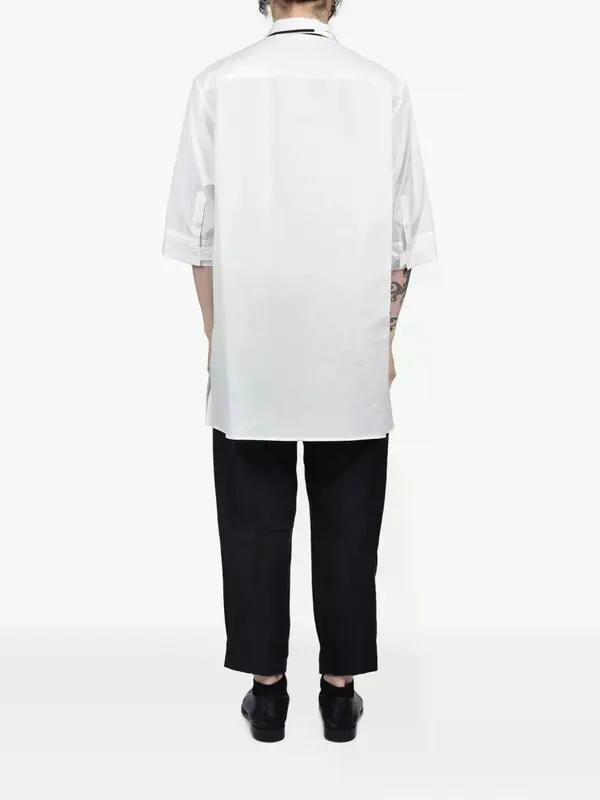 Yohji Yamamoto Two-tone Short-sleeved Shirt