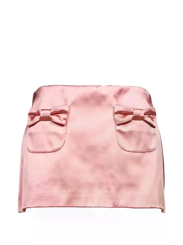 Sandy Liang Bow-embellished Satin Skirt