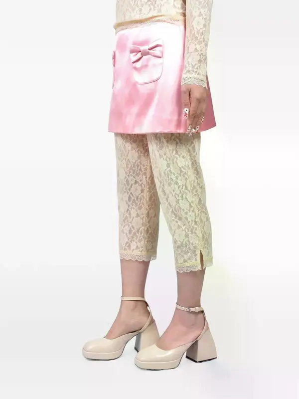 Sandy Liang Bow-embellished Satin Skirt